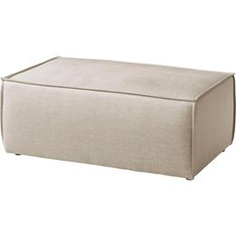 Home Affaire Hocker &raquo;SHERWOOD, Polsterhocker in 3 Stoffarten verf&uuml;gbar&laquo; passend zur Polster-Serie SHERWOOD beige 100% Polyester