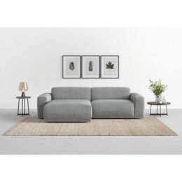 Trendmanufaktur Ecksofa &raquo;Braga, mit hochwertigem Kaltschaum, L-Form, in Cord erh&auml;ltlich&laquo; modernes Sofa, Couch mit hohem Sitzkomfort, 255/72/160 cm (B/