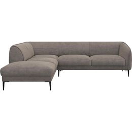 FLEXLUX Ecksofa &raquo;Belle Designsofa, L-Form, B/T 268/209 cm&laquo; Skandinavisches Design, In hochwertiger Verarbeitung braun 85% Polyester/15%Polyamide