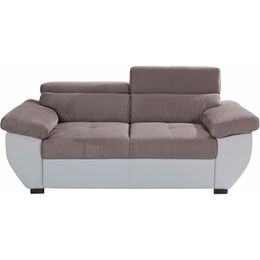 COTTA 2-Sitzer &raquo;Speedway&laquo; Big-Sofa mit Kopfteilverstellung Kunstleder SOFTLUX / Luxus-Microfaser (100% Polyester);Flachgewebe (100% Polyester) / 