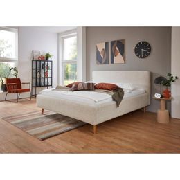 Meise M&ouml;bel meise.m&ouml;bel Polsterbett &raquo;Mattis&laquo; Topseller, wahlweise mit Bettkasten beige Bezug Bett: Multicolor (100% Polyester)