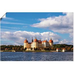 Artland Poster &raquo;Blick auf Schloss Moritzburg in Sachsen&laquo; Geb&auml;ude 1 Stk. tlg. ohne Rahmen blau
