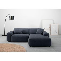 Home Affaire Ecksofa &raquo;Glimminge L-Form auch in Breitcord, Feincord + Easy care-Bezug,&laquo; Breite 234, Zierkissen blau 100% Polyester