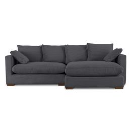 Home Affaire Ecksofa &raquo;Coray&laquo; Breite 266 cm, extra weich und kuschelig, mit Federn und Daunen grau 100% Polyester