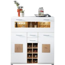 Innostyle Barschrank &raquo;FUN PLUS, TOPSELLER!&laquo; Barschrank, OTTOs Choice, Ma&szlig;e: 120 x 129 x 37 cm (B/H/T), mit LED-Beleuchtung wei&szlig;