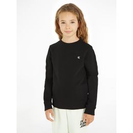 Calvin Klein Jeans Kinder Sweatshirt &raquo;MONOGRAM MINI BADGE CREWNECK&laquo;, f&uuml;r Kinder bis 16 Jahre schwarz 4 (104)