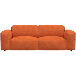 FLEXLUX 2,5-Sitzer &raquo;Lucera Sofa, super bequem durch hochwertigen Sitzaufbau mit Kaltschaum&laquo; modern & anschmiegsam, Designsofa orange 85% Polyester/15%