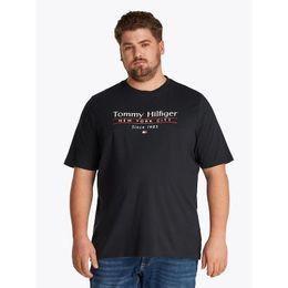 Tommy Hilfiger Big & Tall Tommy Hilfiger Big & Tall Herren T-Shirt &raquo;BT-HILFIGER CENTER STACK TEE-B&laquo; Gro&szlig;e Gr&ouml;&szlig;en, mit mehrfarbigen Print blau 3XL