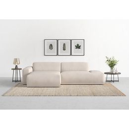 Trendmanufaktur Ecksofa &raquo;Braga, mit hochwertigem Kaltschaum, L-Form, in Cord erh&auml;ltlich&laquo; modernes Sofa, Couch mit hohem Sitzkomfort, 275/72/160 cm (B/