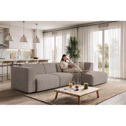 OTTO home Ecksofa &raquo;Merid L-Form, B: 295 cm - OTTO. Verl&auml;ssliche Qualit&auml;t.&laquo; jederzeit durch Module erweiterbar grau 100% Polyester