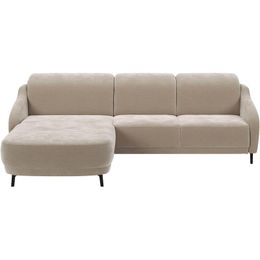 Sit & More sit&more Ecksofa &raquo;Blues L-Form&laquo; wahlweise mit Klapptisch und USB beige 100% Polyester