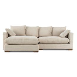 Home Affaire Ecksofa &raquo;Coray&laquo; Breite 266 cm, extra weich und kuschelig, mit Federn und Daunen beige 100% Polyester