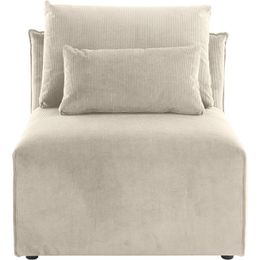 OTTO home Sessel &raquo;N&ouml;re&laquo; Modul - zum Zusammenstellen; in vielen Bezugsqualit&auml;ten und Farben beige Samtoptik (100% Polyester);Struktur (100% 