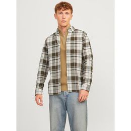 Jack & Jones Jack & Jones Damen Langarmhemd &raquo;JPRBLUBROOK CHECK STRUCTURE L/S SHIRT SN&laquo; gr&uuml;n S, N-Gr