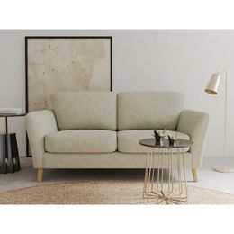 Home Affaire 2-Sitzer &raquo;MARSEILLE Kompaktsofa 170 cm, Cord, Flachgewebe, Struktur, Webstoff&laquo; Massivholzbeine Eiche, Landhausstil, Wellenunterfederung 