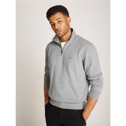 Tommy Hilfiger Herren Sweatshirt &raquo;ESSENTIAL FLEECE 1/4 ZIP&laquo;, mit Stehkragen grau M