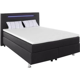 Collection AB Boxspringbett &raquo;London, inklusive Topper und Kissen, mit LED-Beleuchtung&laquo; Boxspringbett erh&auml;ltlich in 90cmx200cm, 140cmx200cm & 