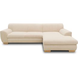Home Affaire Ecksofa &raquo;Nika zeitlos und elegant, L-Form&laquo; wahlweise mit Bettfunktion, auch in Cord beige Primabelle-Microfaser (100% Polyester);Struktur