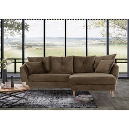 GUTMANN FACTORY Ecksofa braun 100% Polyester