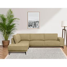 OTTO home Ecksofa &raquo;Casina&laquo; mit abgerundeter Ottomane, in einem weichen Chenille-Stoff gold 90%Polyester, 10% Nylon