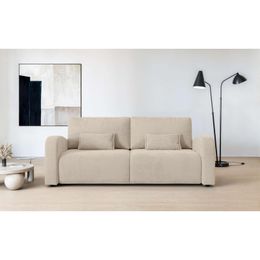 OTTO home 3-Sitzer &raquo;JIGGS wahlweise Schlafsofa mit Bettkasten, Ma&szlig;e B/H/T: 228/96/110 cm&laquo; Sofa mit Wellenunterfederung, enth&auml;lt 2 R&uuml;ckenkissen und 2 
