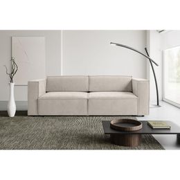 WERK2 Schlafsofa &raquo;Kansas Breite 252 cm, mit extragro&szlig;er Liegefl&auml;che 202x152 cm&laquo; Pflegeleichte Bez&uuml;ge: aktuellen Cord- oder weichem Strukturstoff 100% 