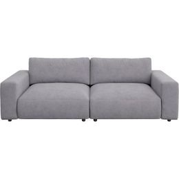 Musterring Big-Sofa &raquo;LUCIA&laquo; in vielen Qualit&auml;ten und 4 unterschiedlichen N&auml;hten, 2,5-Sitzer silber Flachgewebe FLORIS (100% Polyester);Flachgewebe VALMONT (60% 
