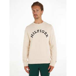 Tommy Hilfiger Herren Sweatshirt &raquo;HILFIGER ARCHED HTR SWEATSHIRT&laquo;, mit gebrochenem Print beige 3XL