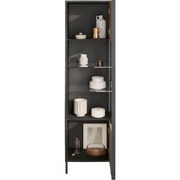 Home Affaire Vitrine &raquo;Everest H&ouml;he 203 cm, Standvitrine mit 1 T&uuml;r&laquo; Hochschrank, Anrichte, Soft/Self Closing, Korpus 22 mm grau