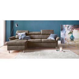 exxpo - sofa fashion Ecksofa &raquo;Maretto, bequem & komfortabel, bodenfrei, Breite 257cm, L-Form&laquo; inkl. Kopf- bzw. R&uuml;ckenverstellung, wahlweise mit 