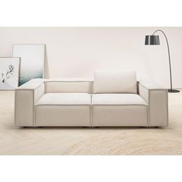 Home Affaire 2-Sitzer &raquo;Watertown, modernes Sofa 246 cm breit, auch in Feincord&laquo; stilvolles Sofa f&uuml;r 2 Personen mit extra breiter Sitzfl&auml;che beige 94% 