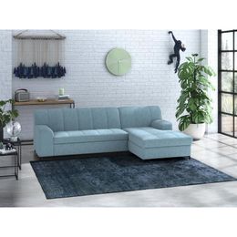 Home Affaire Ecksofa &raquo;Balme L-Form&laquo; Inkl. Zierkissen, wahlweise mit Bettfunktion blau 95% Polyester, 5% Nylon