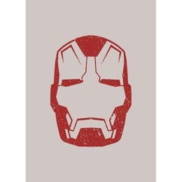 Komar Bild &raquo;Iron Man Helmet MK 43&laquo; Natur 1 Stk. tlg. Wandbild zur Dekoration im Kinderzimmer - ohne Rahmen rot Holz, Papier