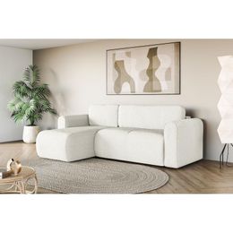 OTTO home Ecksofa &raquo;Zacharia wahlweise Schlafsofa mit Bettkasten, B/T/H 250/166/86 cm&laquo; L-Form mit Wellenunterfederung, Recamiere beidseitig montierbar 