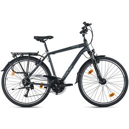 Dacapo Trekkingrad &raquo;Firenze 200 Anthrazit 24 G&auml;nge RH 53 cm&laquo; 24 Gang Shimano Acera Schaltwerk Kettenschaltung Trekkingrad
