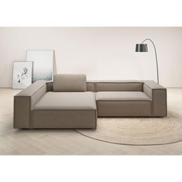 Home Affaire Ecksofa &raquo;Watertown, moderne XXL L-Form, 306 cm breit&laquo; Komfortabel mit tiefer Sitzfl&auml;che &ndash; ideal f&uuml;r gro&szlig;e Wohnr&auml;ume grau 100% Polyester
