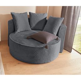 LeGer Home by Lena Gercke XXL-Sessel &raquo;Isalie, Lesesessel, Loveseat, inklusive Zierkissen&laquo; extra gro&szlig;e Sitzfl&auml;che, optional mit Hocker, Cord, Samt, 