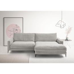 Home Affaire Ecksofa &raquo;Downtown, B/T/H: 272/190/84 cm L-Form&laquo; weicher Sitzkomfort auch in Cord und Boucl&eacute;, incl. Zierkissen grau 88% Polyester, 12% 