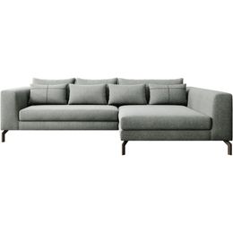 Home Affaire Ecksofa &raquo;Cross, mit softem Sitz, L-Form, wendbare Zierkissen, Breite 284 cm&laquo; Couch mit vielen Kissen, stylische Kreuznaht, elegante 