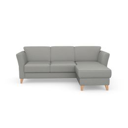 Sit & More sit&more Ecksofa &raquo;Visby L-Form&laquo; Wahlweise mit Bettfunktion und Bettkasten, frei im Raum stellbar silber