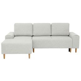 Home Affaire Ecksofa &raquo;Samu L-Form&laquo; wahlweise mit Bettfunktion und Bettkasten beige Microfaser PRIMABELLE (100% Polyester);Samtoptik (100% Polyester);