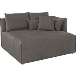 OTTO home Ottomane &raquo;N&ouml;re&laquo; kurzes Lounge-Modul - zum Zusammenstellen, Breite 138 cm, Tiefe 128 cm grau 100% Polyester