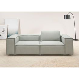 Home Affaire 2-Sitzer &raquo;Watertown, modernes Sofa 246 cm breit, auch in Feincord&laquo; stilvolles Sofa f&uuml;r 2 Personen mit extra breiter Sitzfl&auml;che silber 100