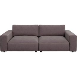 Musterring Big-Sofa &raquo;LUCIA&laquo; in vielen Qualit&auml;ten und 4 unterschiedlichen N&auml;hten, 2,5-Sitzer braun Flachgewebe FLORIS (100% Polyester);Flachgewebe VALMONT (60% 