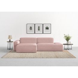 Trendmanufaktur Ecksofa &raquo;Braga, mit hochwertigem Kaltschaum, L-Form, in Cord erh&auml;ltlich&laquo; modernes Sofa, Couch mit hohem Sitzkomfort, 275/72/160 cm (B/