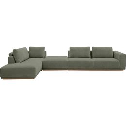 Musterring Wohnlandschaft Anreihsofa mit Armlehne rechts, Eckteil links mit Kissen & Hocker 100% Polyester