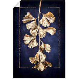 Artland Wandbild &raquo;Goldener Gingko&laquo; Bl&auml;tterbilder 1 Stk. tlg. als Leinwandbild, Poster in verschied. Gr&ouml;&szlig;en gold