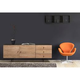 WOODMAN Sideboard &raquo;Jugend Kommode&laquo; mit Soft-Close-Funktion, Breite 180 cm, FSC schwarz
