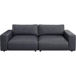 Musterring Big-Sofa &raquo;LUCIA&laquo; in vielen Qualit&auml;ten und 4 unterschiedlichen N&auml;hten, 2,5-Sitzer braun Flachgewebe FLORIS (100% Polyester);Flachgewebe VALMONT (60% 