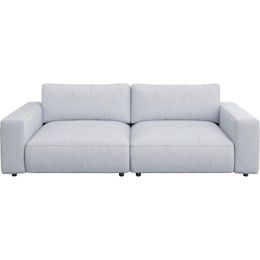 Musterring Big-Sofa &raquo;LUCIA&laquo; in vielen Qualit&auml;ten und 4 unterschiedlichen N&auml;hten, 2,5-Sitzer wei&szlig; Flachgewebe FLORIS (100% Polyester);Flachgewebe VALMONT (60% 